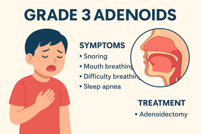 What does grade 3 adenoids mean?